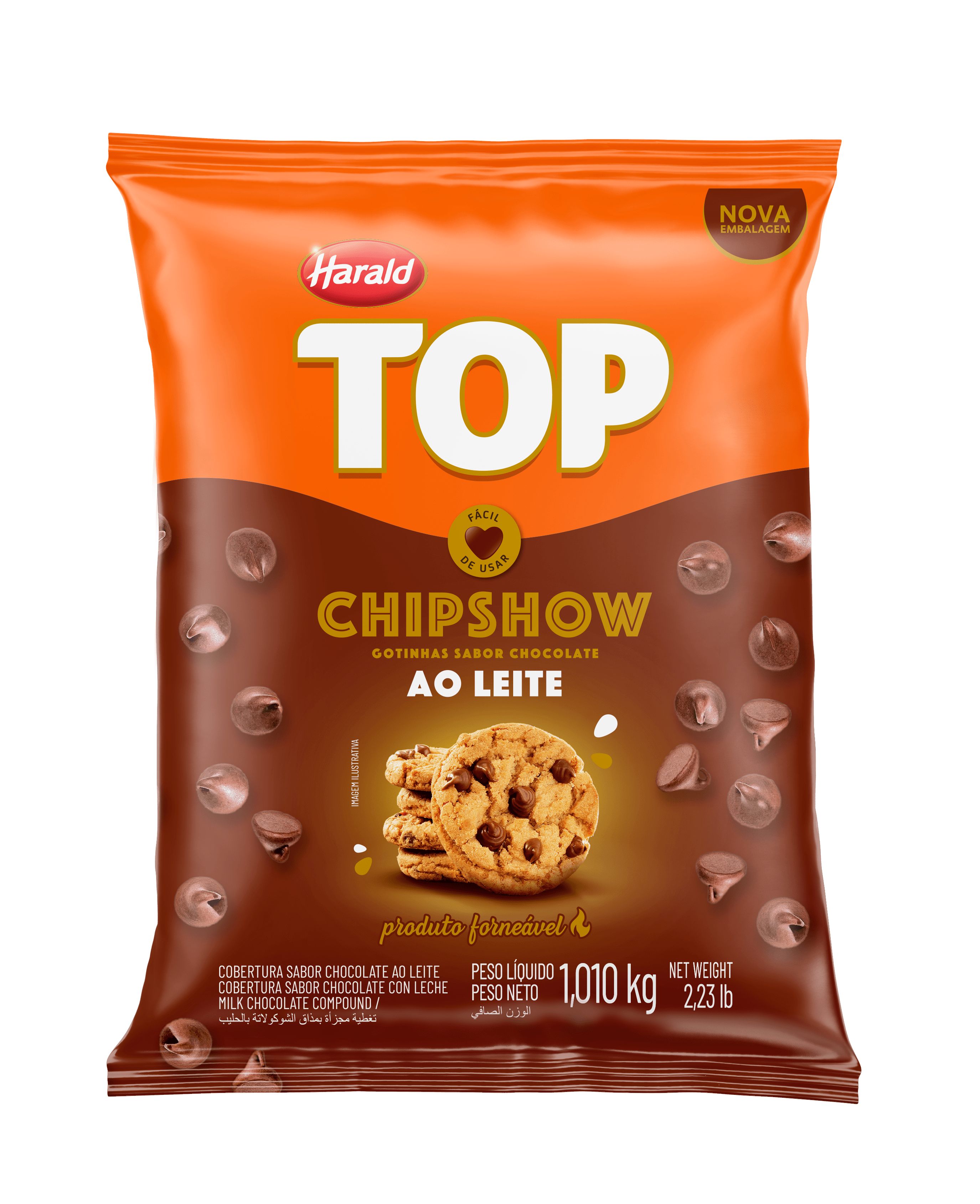 Chipshow TOP Chocolate Ao Leite 1,01kg - Harald